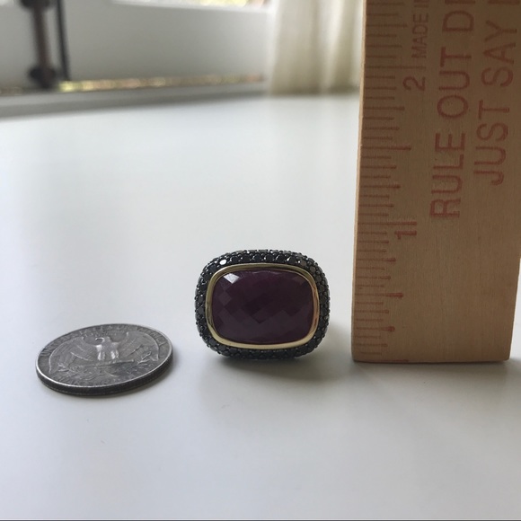 David Yurman | Jewelry | David Yurman Ruby Black Diamond Ring 8k Gold ...